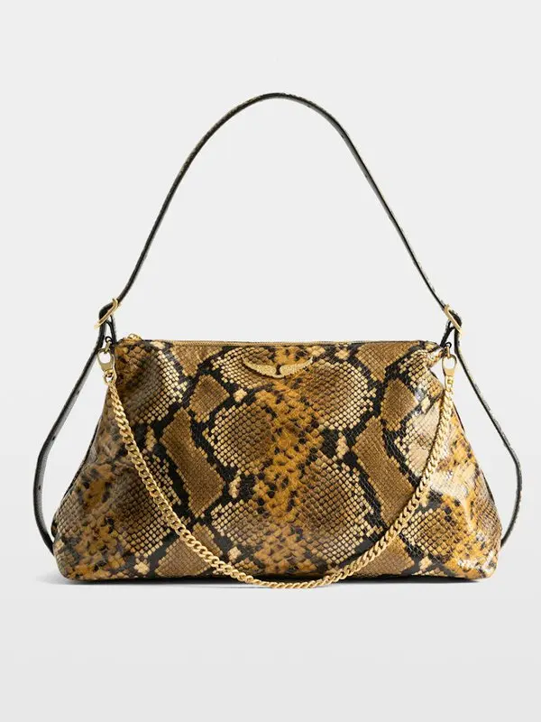 Zadig&Voltaire Python-effect Leather Bag - Heritage