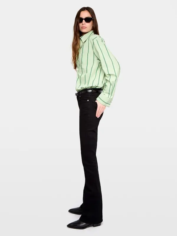 Zadig&Voltaire Morning Striped Cotton Shirt - Anis
