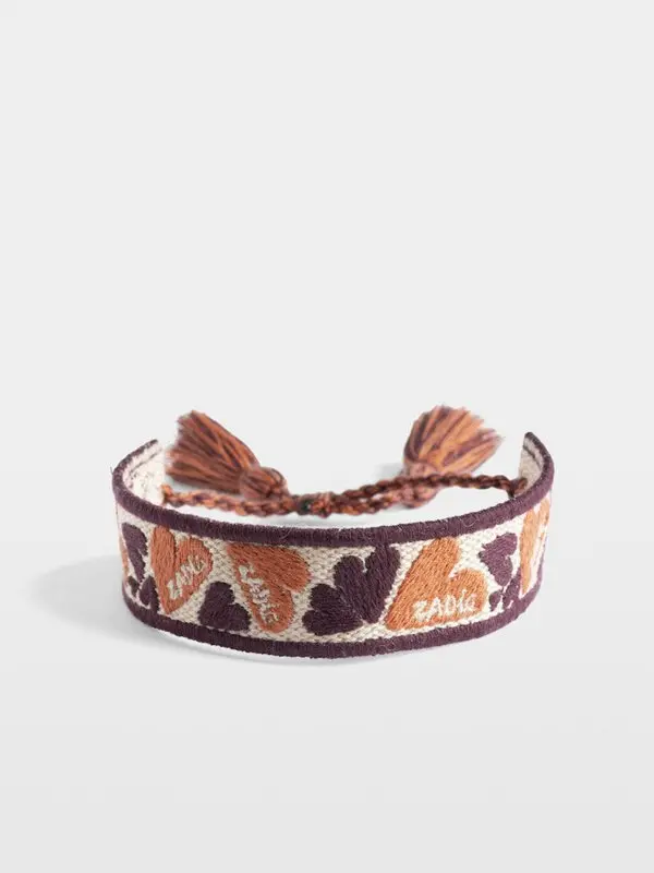 Zadig&Voltaire Woven Heart Bracelet - Flame