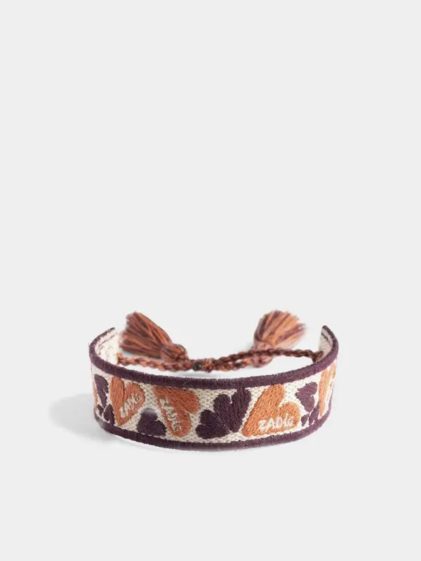 Zadig&Voltaire Woven Heart Bracelet - Flame