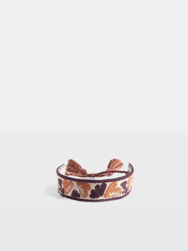 Zadig&Voltaire Woven Heart Bracelet - Flame