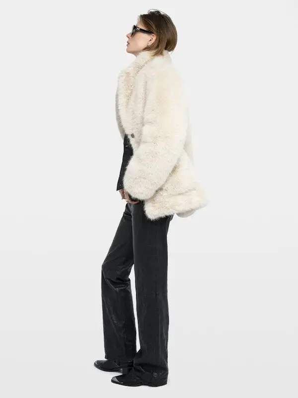 Zadig&Voltaire Fleur Faux Fur Mid-length Coat