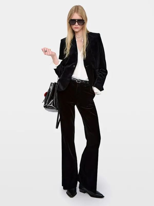 Zadig&Voltaire Prevy Velvet Trousers - Black