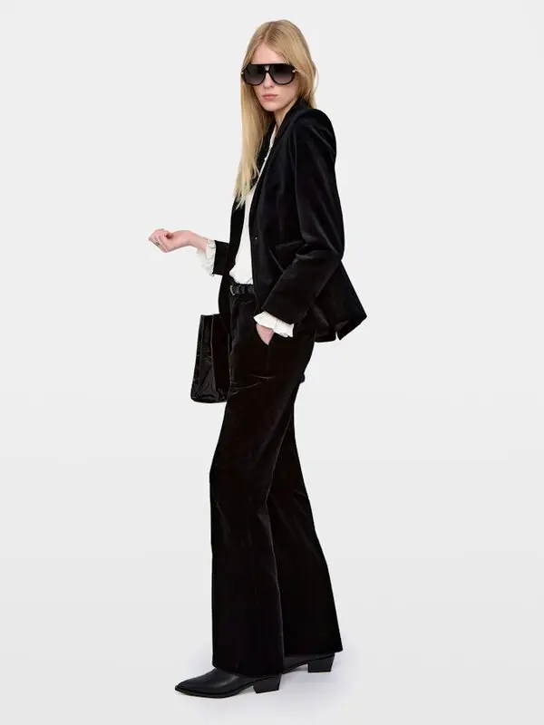 Zadig&Voltaire Prevy Velvet Trousers - Black