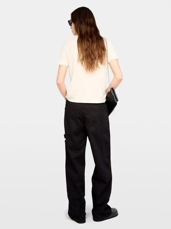 Zadig&Voltaire Idal Cashmere Sweater With Rhinestones - Eggshell