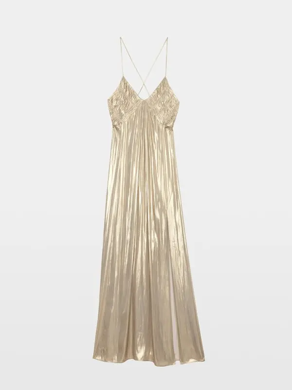 Zadig&Voltaire Rayonne Satin Dress - Gold