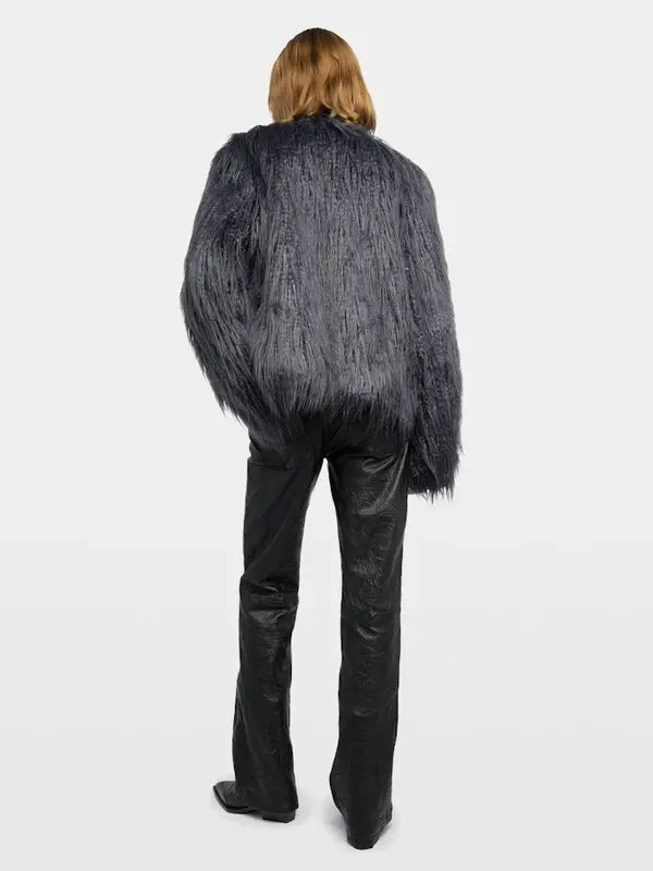 Zadig&Voltaire Freddie Curly Faux Fur Coat - Anthracite