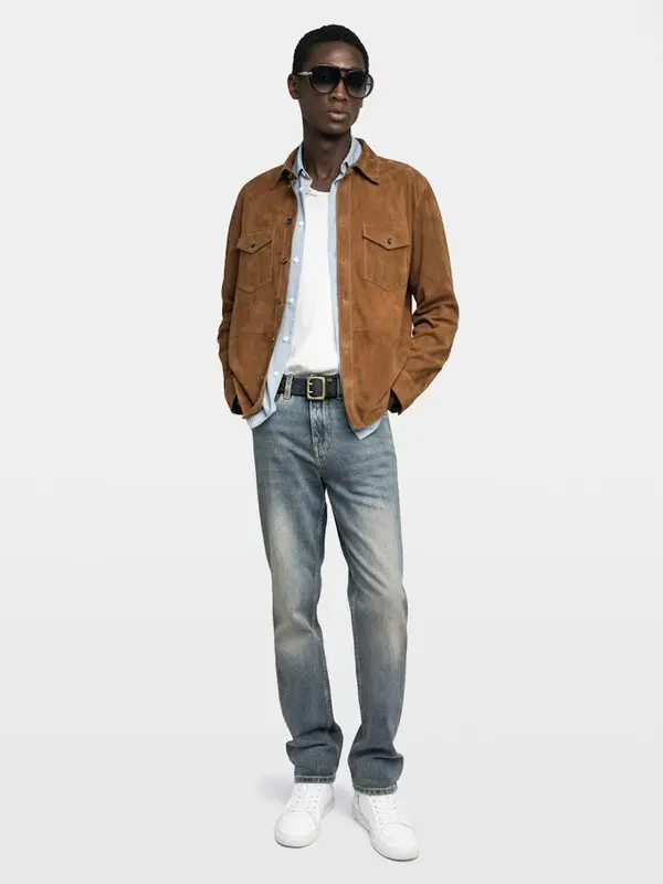 Zadig&Voltaire Sergy Suede Leather Shirt