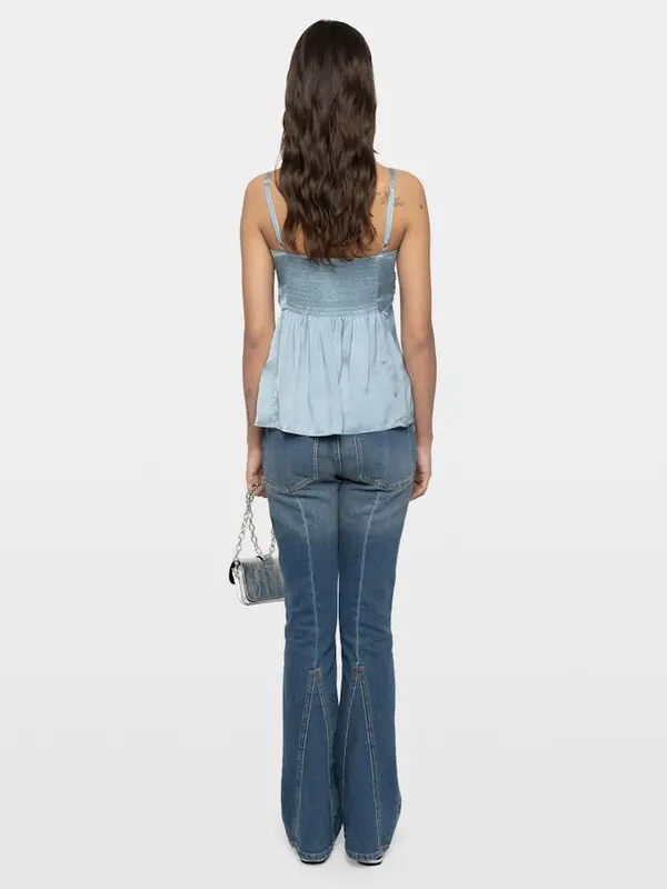 Zadig&Voltaire Cippie Satin Camisole - Sky