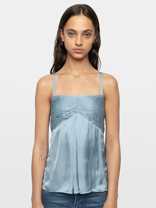 Zadig&Voltaire Cippie Satin Camisole - Sky