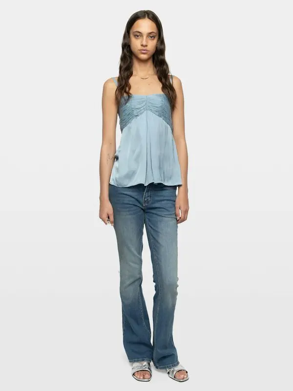 Zadig&Voltaire Cippie Satin Camisole - Sky
