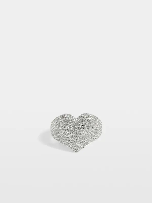 Zadig&Voltaire Heartbreaker Strass Ring - Shiny Silver