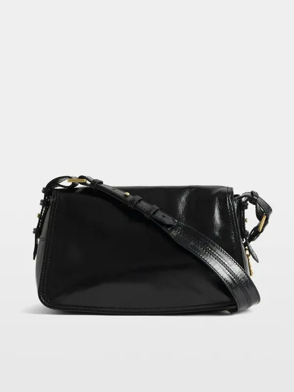 Zadig&Voltaire Le Zouzou Vintage Patent Leather Bag - Black