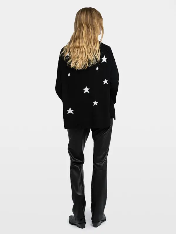 Zadig&Voltaire Mirka Stars Cashmere Cardigan - Black