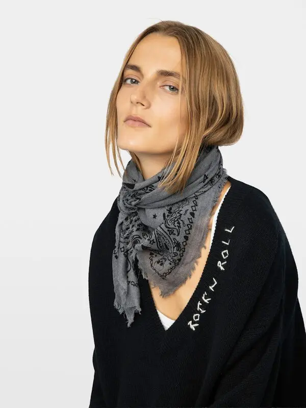 Zadig&Voltaire Nuage Bandana Scarf - Road