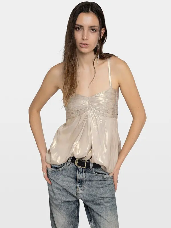 Zadig&Voltaire Cippie Satin Camisole - Gold