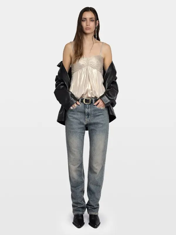 Zadig&Voltaire Cippie Satin Camisole - Gold
