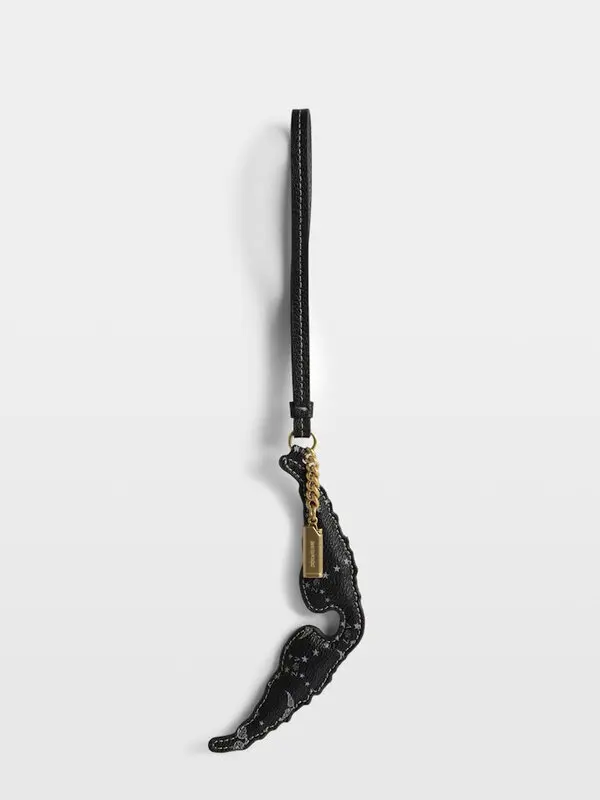 Zadig&Voltaire Z Wings Monogram Keyring - Black