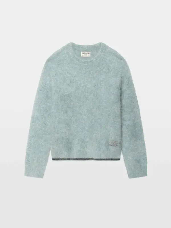 Zadig&Voltaire Markuz Mohair Crew Neck Sweater - Frozen