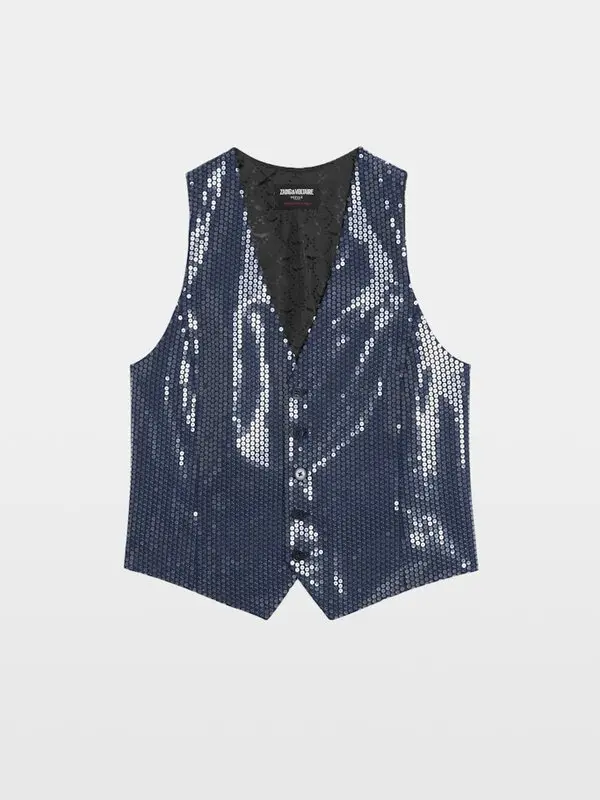 Zadig&Voltaire Emaux Sequin Vest