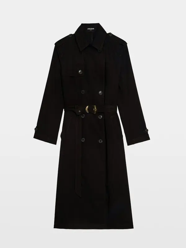 Zadig&Voltaire Kenar Trench Coat - Dark Chocolate