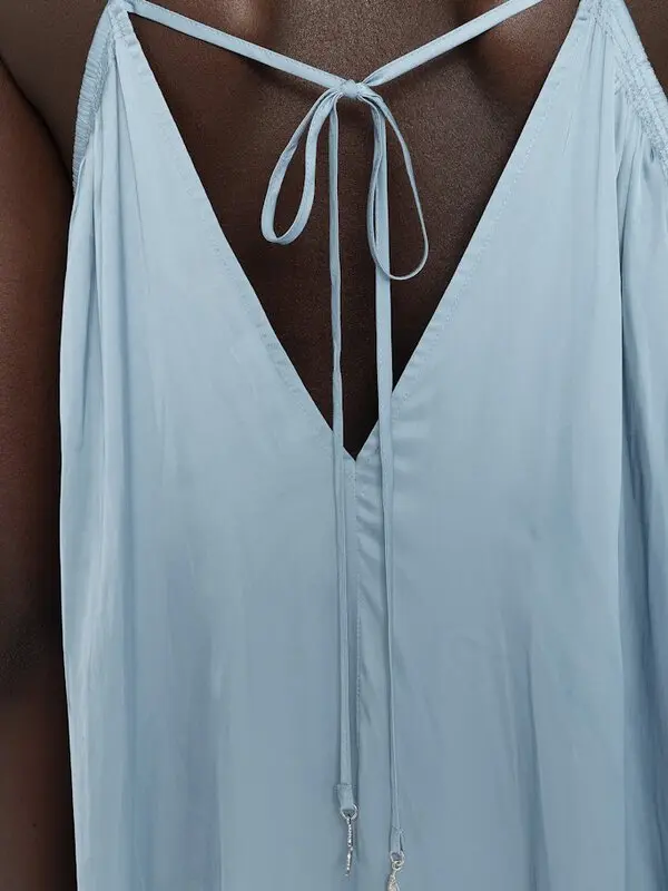 Zadig&Voltaire Ristym Satin Long Dress - Sky