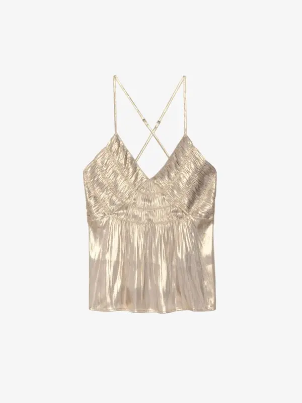 Zadig&Voltaire Cayonne Satin Camisole - Gold