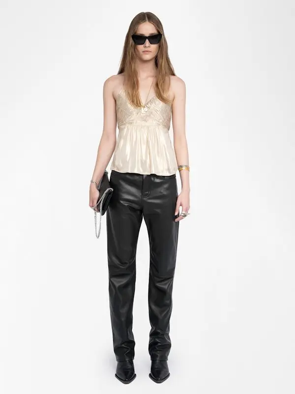 Zadig&Voltaire Cayonne Satin Camisole - Gold