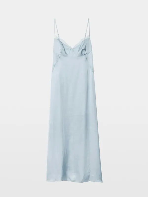 Zadig&Voltaire Rialta Satin Midi Dress - Cloud