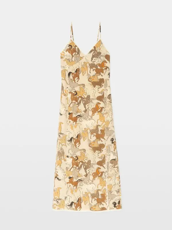 Zadig&Voltaire Ramelil Horse Print Maxi Dress - Ecru