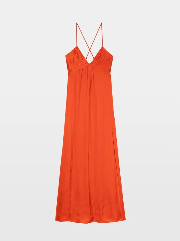 Zadig&Voltaire Rayon Satin Dress - Tangerine