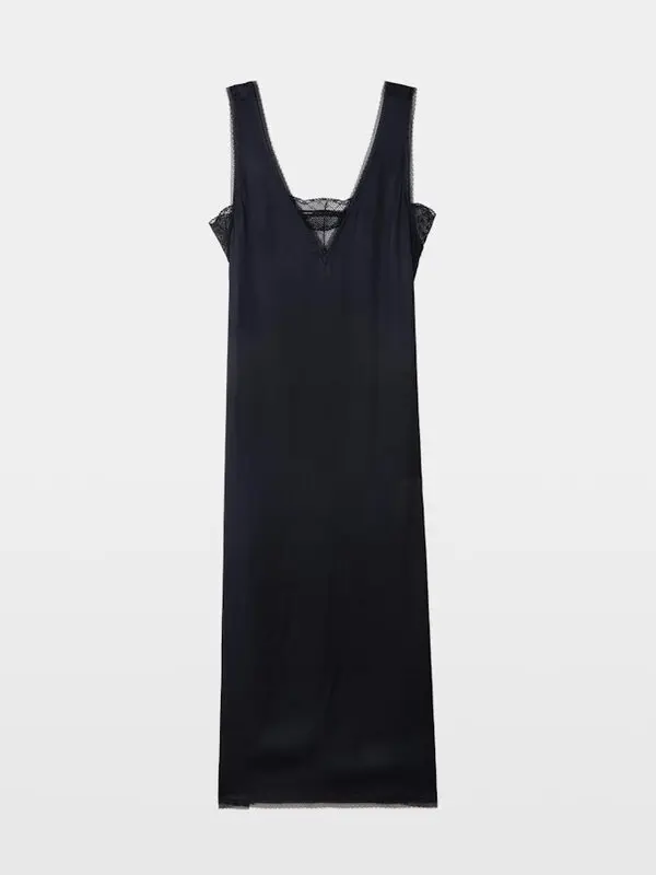 Zadig&Voltaire Renzo Satin Slip Dress - Black
