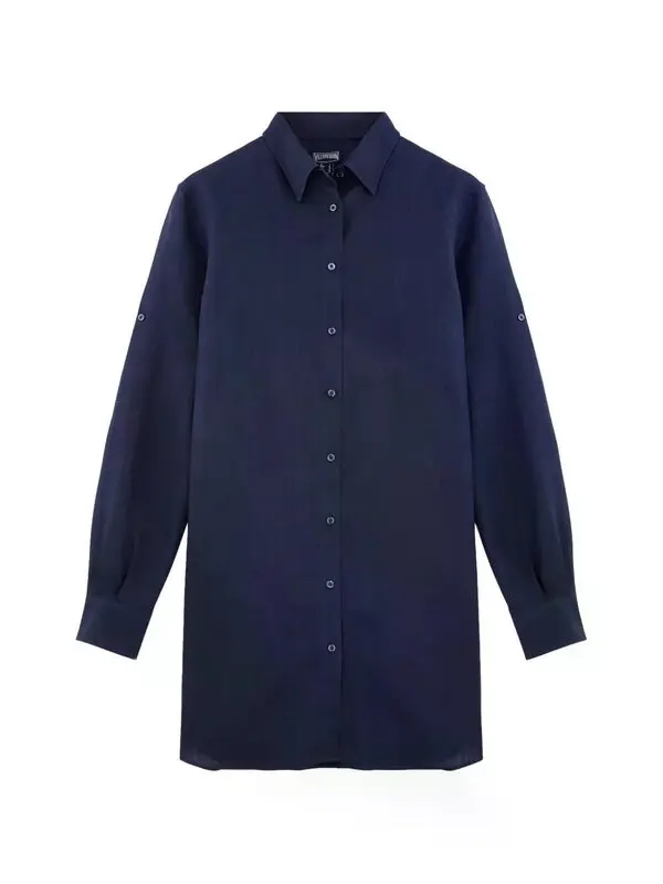 Vilebrequin Linen Mini Shirt Dress - Blue