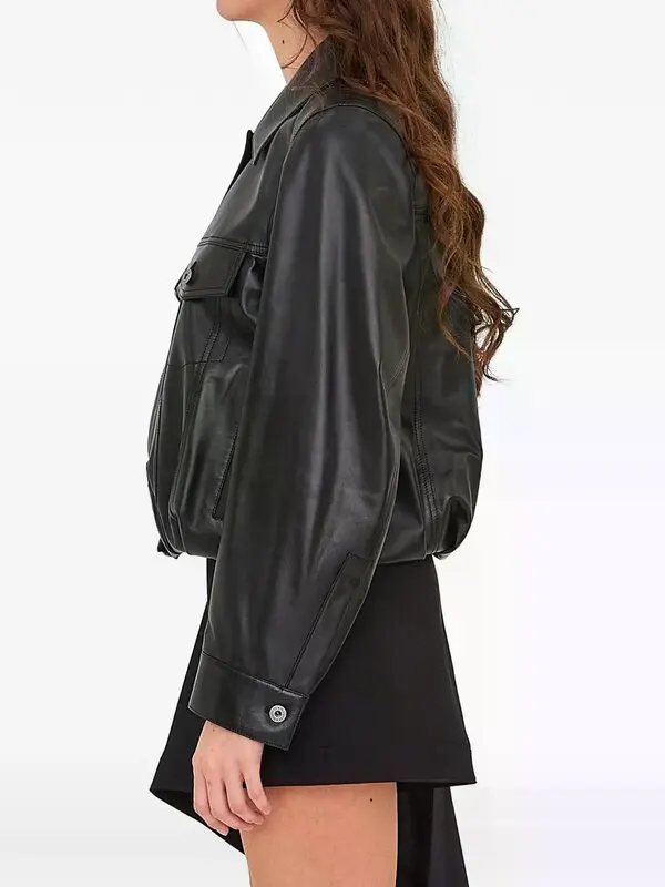 Loewe Cropped Button-up Jacket - Black