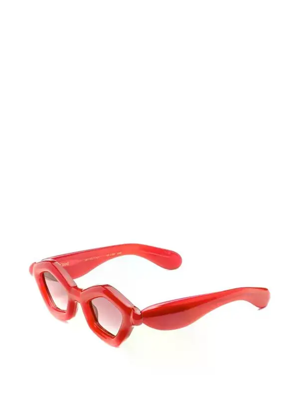 PALOCERAS Geometric Frame Sunglasses - Red
