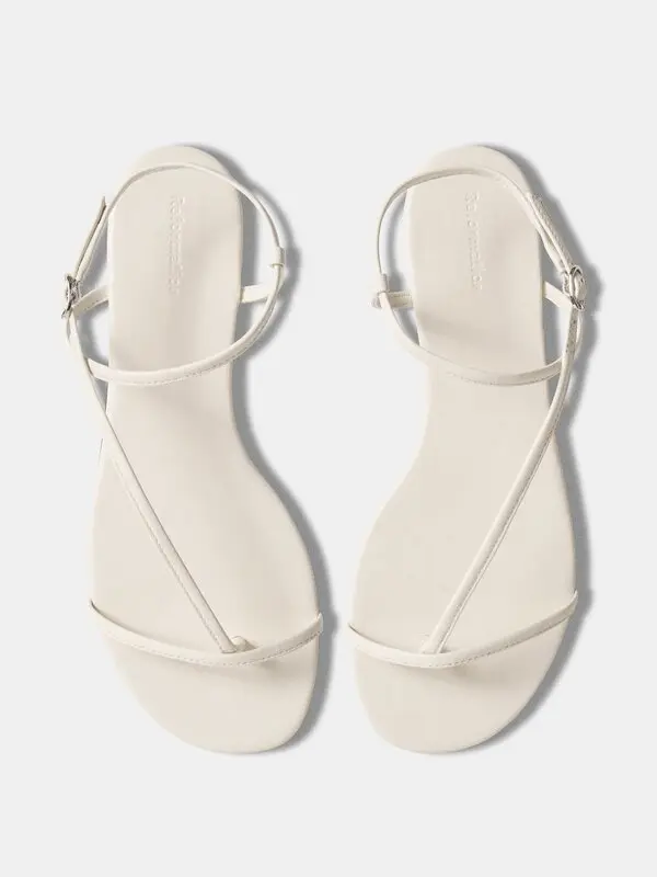 REFORMATION Pina Flat Sandal - Ivory