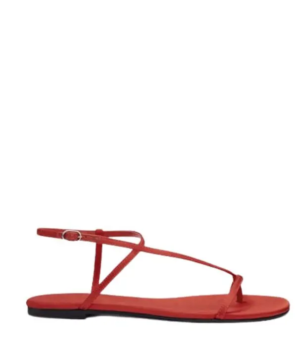 REFORMATION Pina Flat Sandal - Red