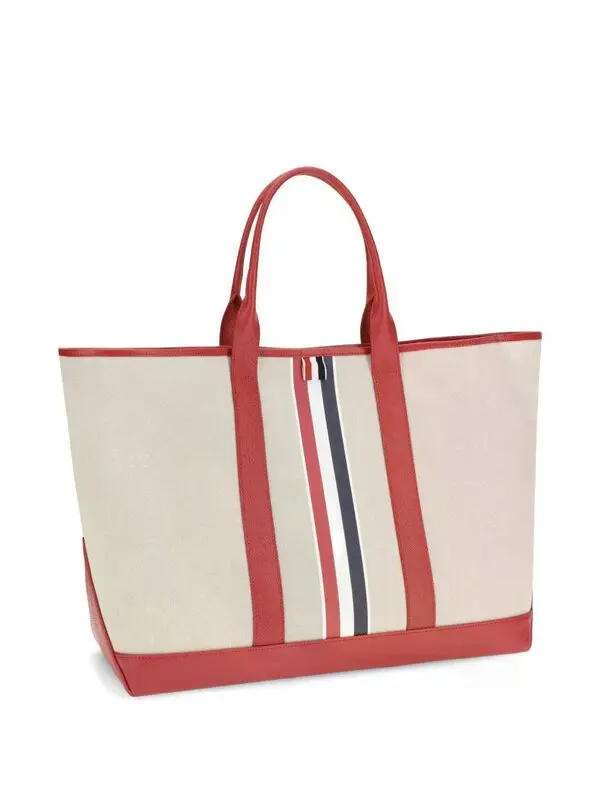 Thom Browne Striped Leather Handles Tote