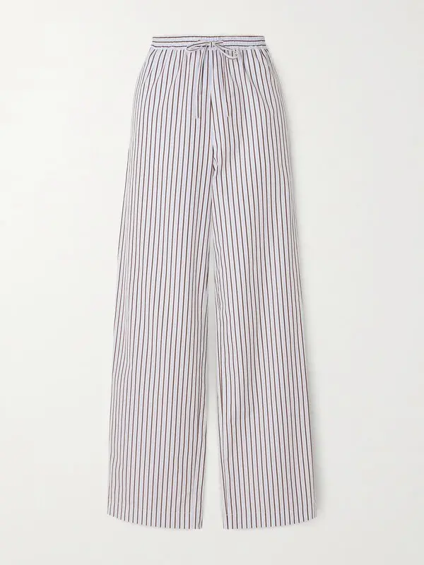 Loulou De Saison Cisco Striped Cotton-poplin Wide-leg Pants - Multi