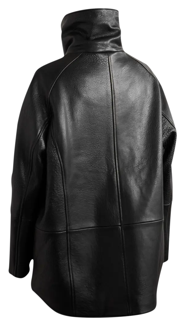 Nour Hammour Ansel Oversized Textured-leather Jacket