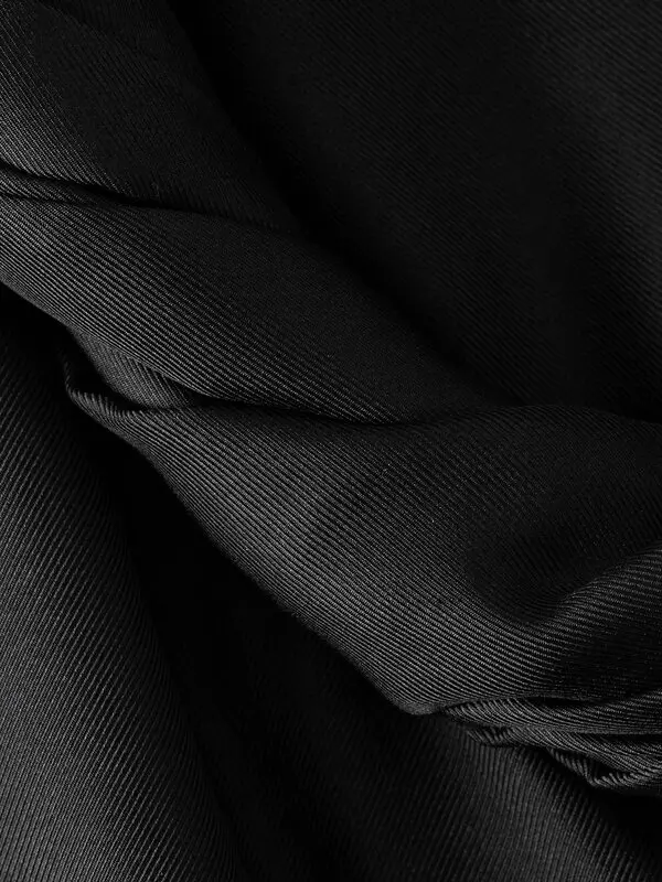 Loulou De Saison Susan Tie-detailed Draped Midi Dress - Black