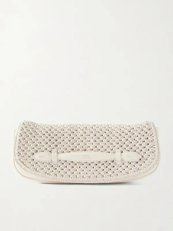 Polo Ralph Lauren Bellport Woven Leather Clutch - Neutrals
