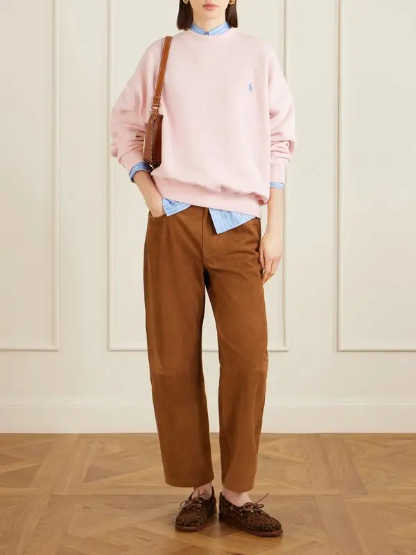 Polo Ralph Lauren Embroidered Cotton-blend Jersey Sweatshirt
