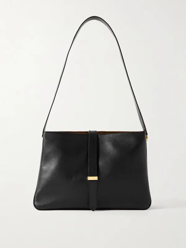 NILI LOTAN Jane Leather Shoulder Bag - Black