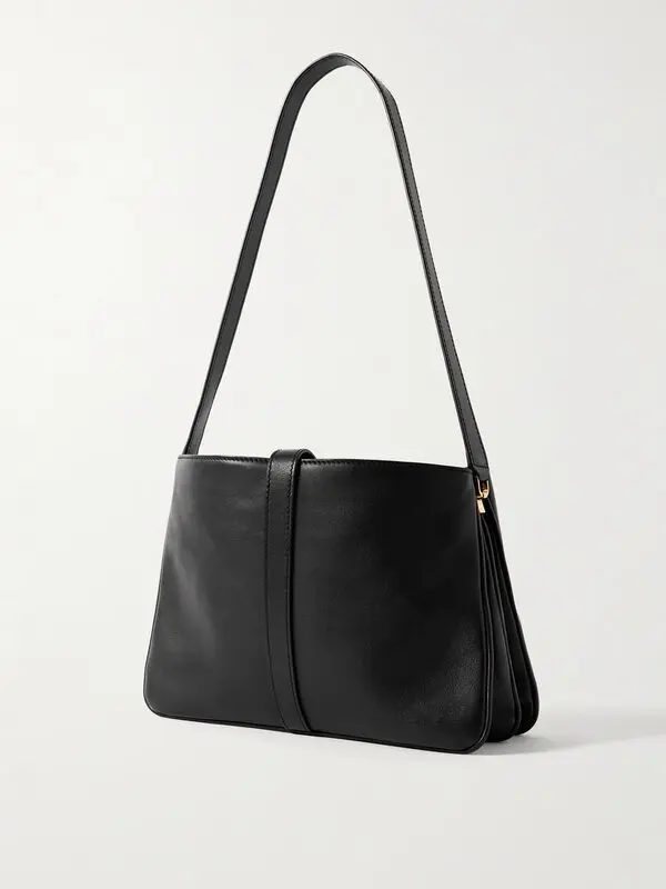 NILI LOTAN Jane Leather Shoulder Bag - Black