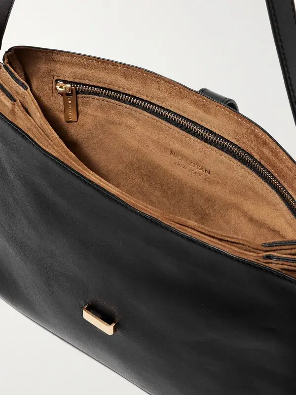 NILI LOTAN Jane Leather Shoulder Bag - Black