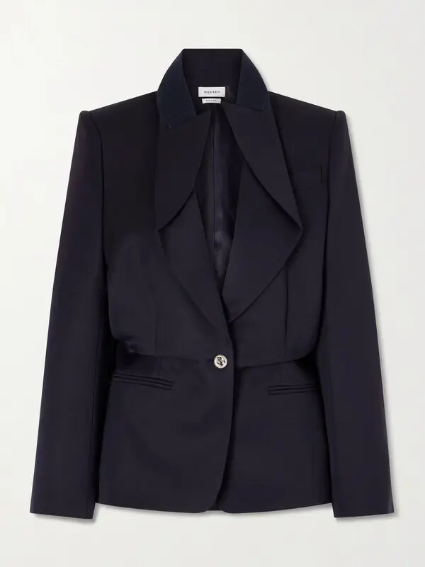 Alexander McQueen Wool Blazer - Blue