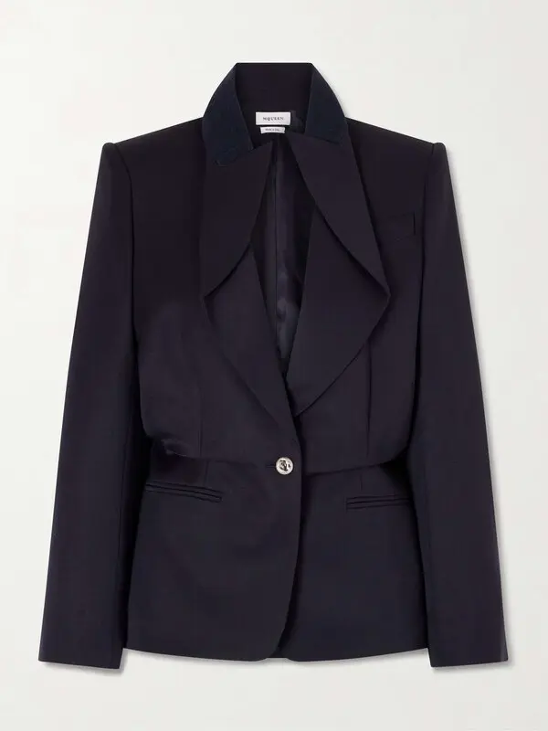 Alexander McQueen Wool Blazer - Navy