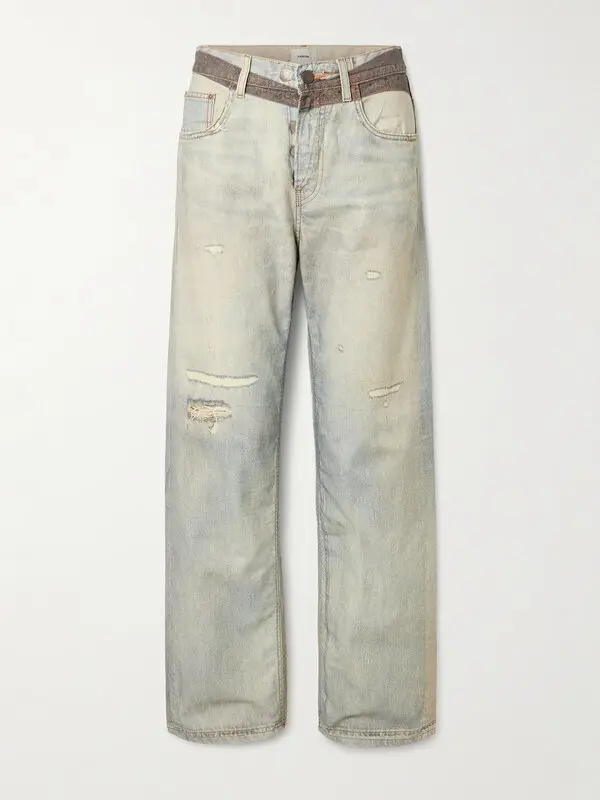 HAIKURE Bonnie Mid-rise Distressed Jeans - Blue