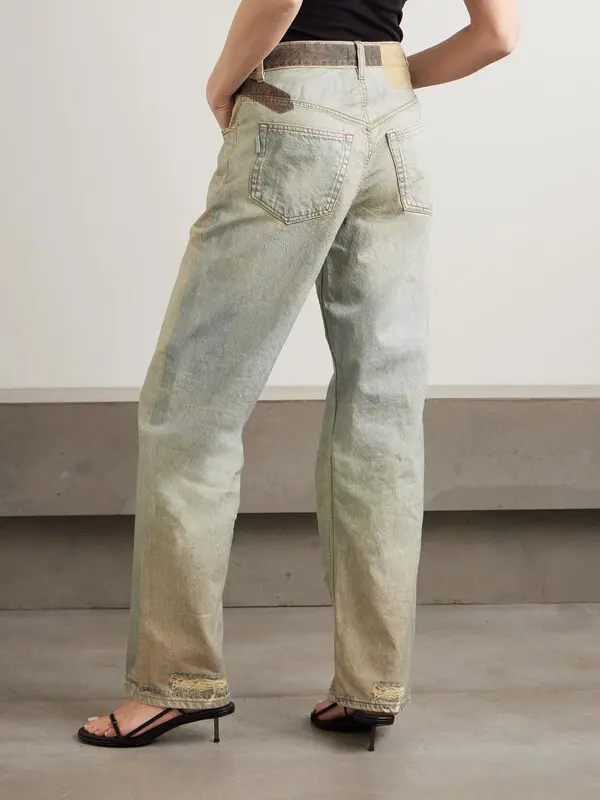HAIKURE Bonnie Mid-rise Distressed Jeans - Blue